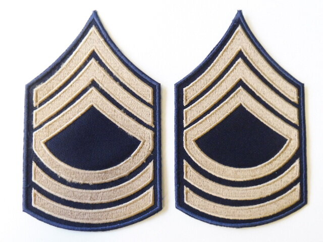 Master Sergeant Rayon Rank Chevrons (pair), At the Front, 12,00