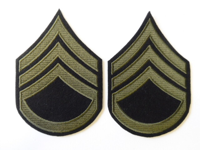 Staff Sergeant Wool Rank Chevrons (pair), At the Front, 12,00
