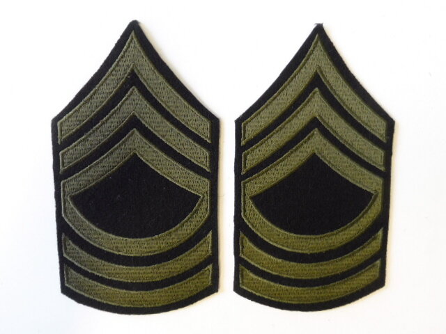 Master Sergeant Wool Rank Chevrons (pair), At the Front, 12,00