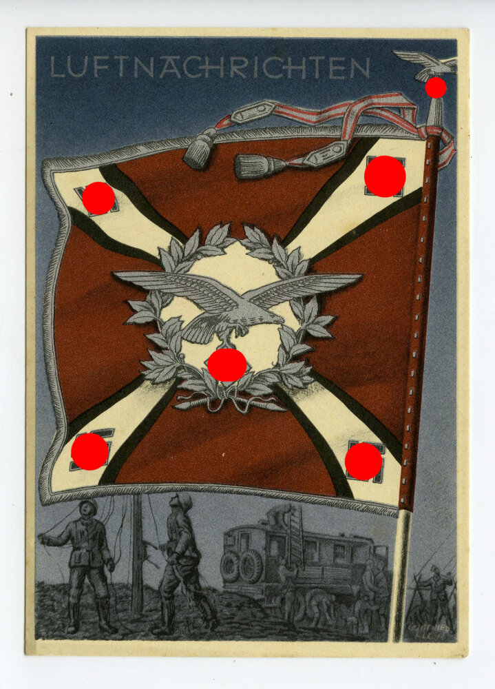 Ansichtskarte " Die siegreichen Fahnen und Standarten der deutschen W