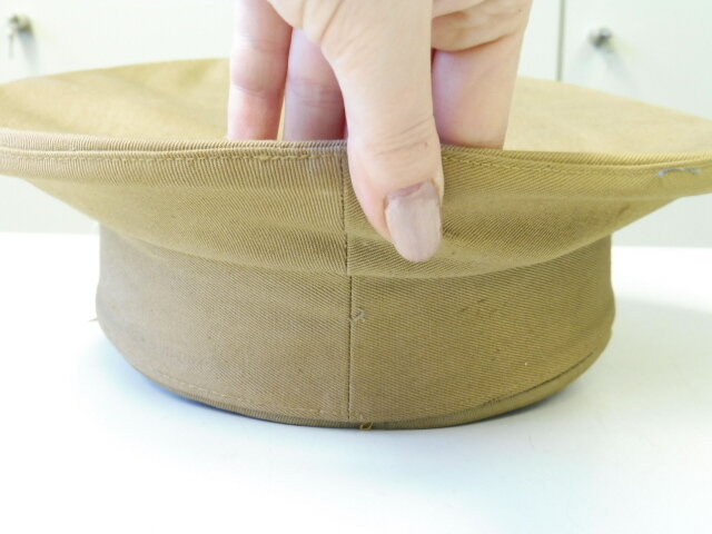 U.S. Army WWII Enlisted mens cap service, khaki, Size 58, 100,00