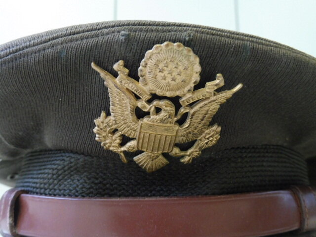 U.S. Army WWII Officers crusher cap, Kopfgröße 54,5, 140,00