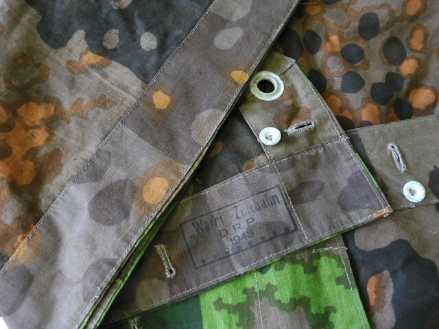 Zeltbahn Waffen SS "Plane tree 2" Wohl ungetragenes Stück, Hersteller