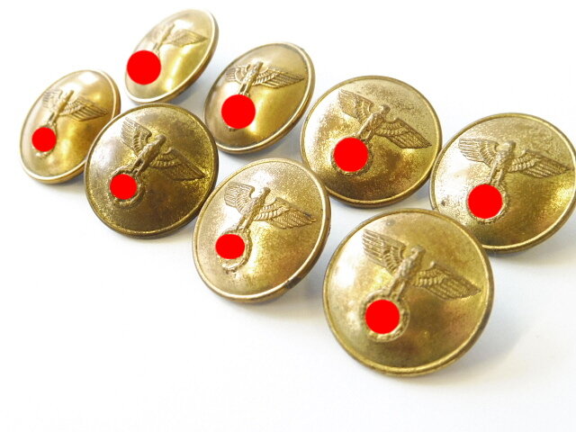 Reichspost 8 Knöpfe je 25mm, 65,00