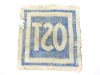 Gedrucktes Abzeichen " Ost" für Ostarbeiter, 90,00