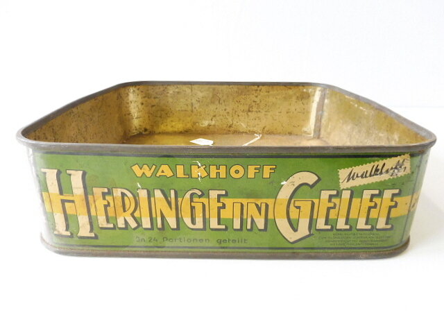 Walkhoff Heringe in Gelee, geöffnete Blechdose 25 x 25 x 7 cm, 40,00