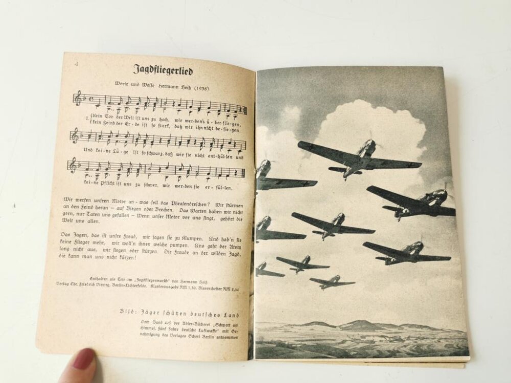 Adler-Liederheft, Liederbuch der Luftwaffe, A6, 31 Seiten, 35,00