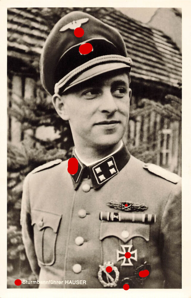 Ansichtskarte SS Obersturmbannführer Hauser, Hoffmann Karte, 130,00