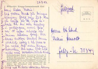 Ansichtskarte Ritterkreuzträger "Kapitänleutnant Joachim Schepke", da