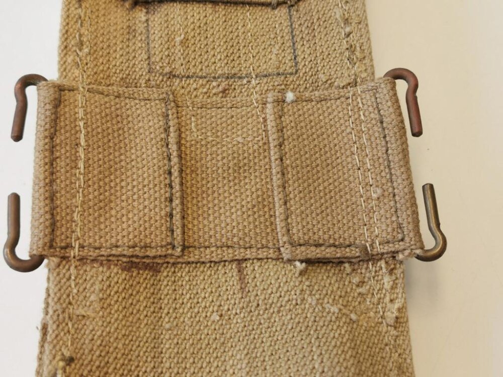 British 1942 dated Sten gun pouch, converted from Lancaster magazine