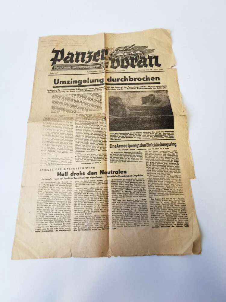 "Panzer Voran" - Frontzeitung einer Panzerarmee im Osten, Folge 440 ...