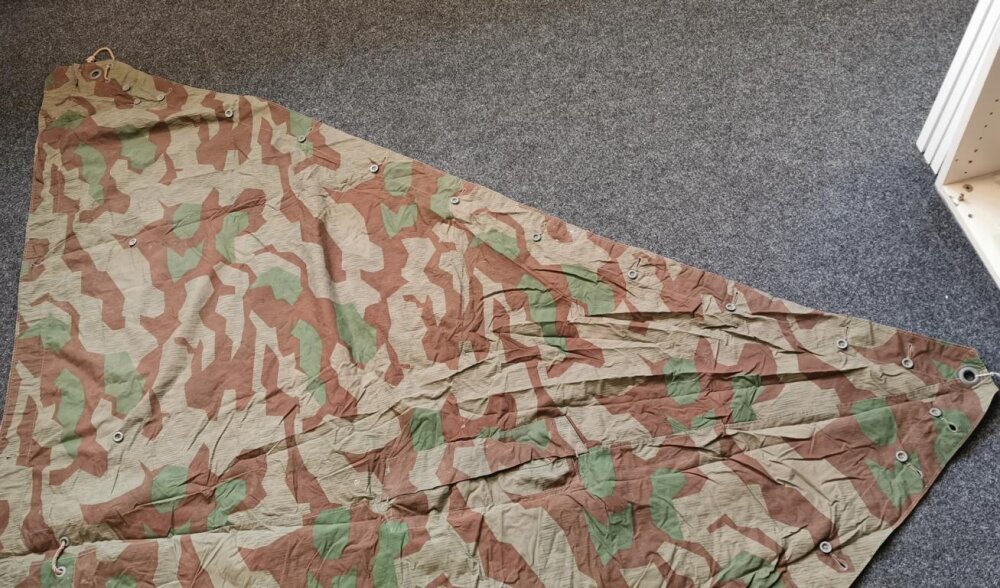 Zeltbahn 31 Wehrmacht, farbfrisches Stück in gutem Zustand, 150,00
