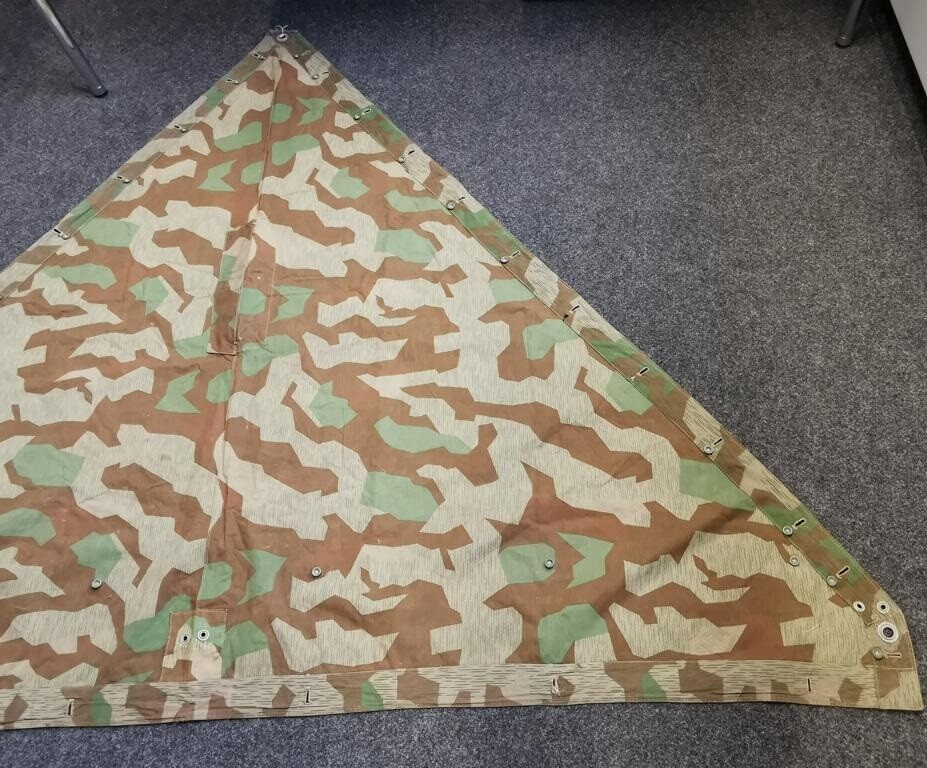 Zeltbahn 31 Wehrmacht. Leicht getragenes, farbfrisches Stück, 175,00