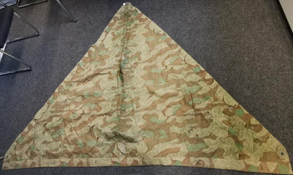 Zeltbahn 31 Wehrmacht, Gebrauchtes, farbfrisches Stück. Späte Fertigu