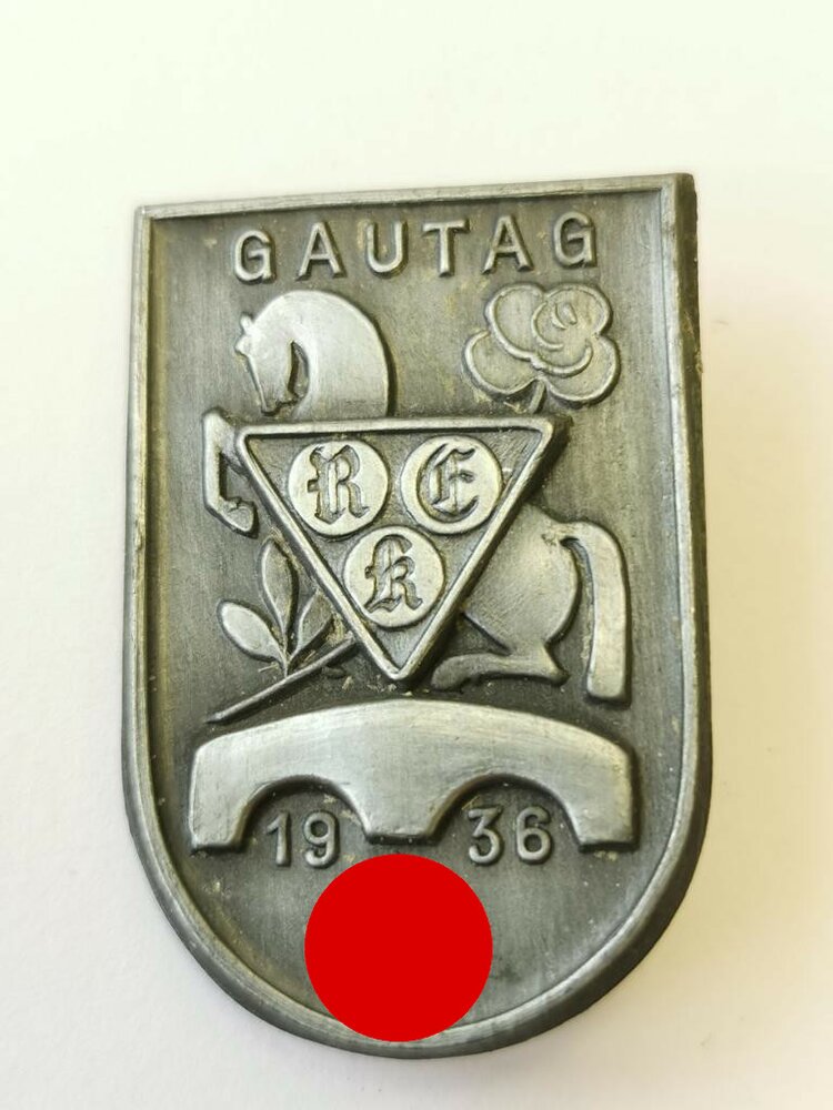 Blechabzeichen Reichsvereinigung ehemaliger Kriegsgefangener " Gautag