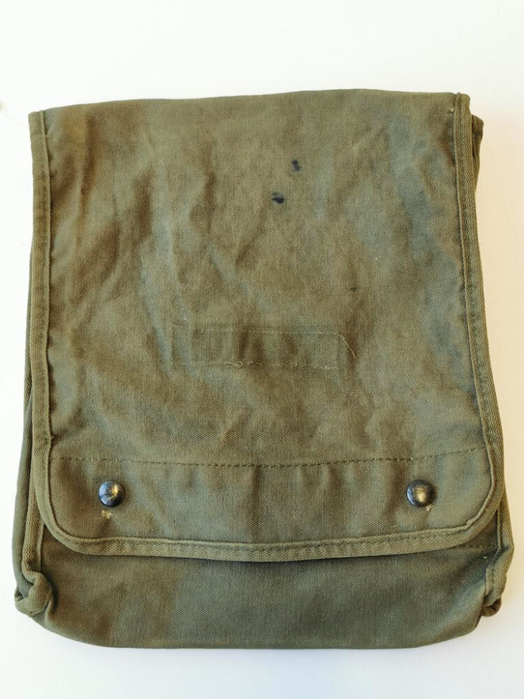 U.S. canvas map case, used, 30,00