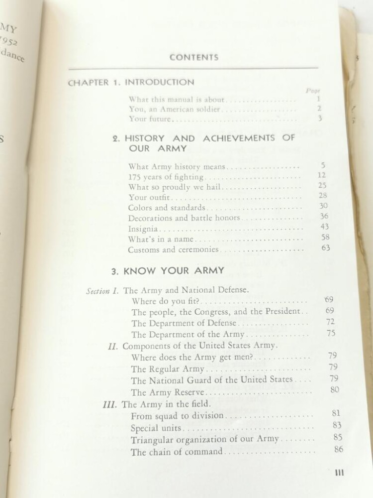 U.S. 1952 dated Field Manual FM 21-13, the soldier's guide, 240 pages