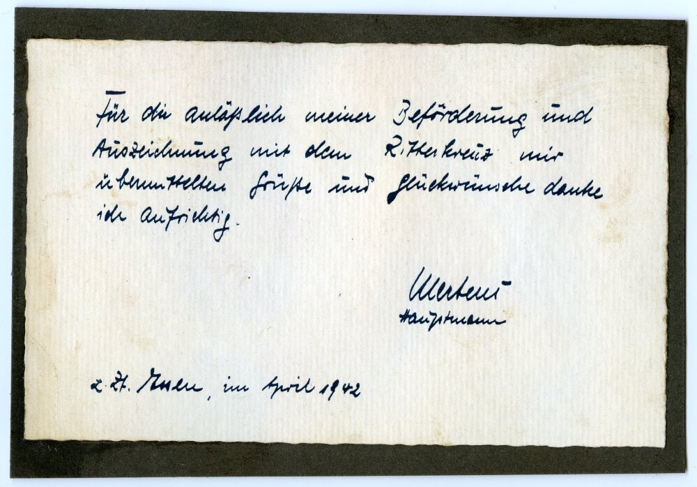 Träger des Ritterkreuz des Eisernen Kreuzes Hauptmann Ewald Mertens,