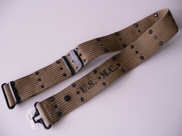 US Army WWII, USMC Pistol belt M36, khaki, guaranteed original, 95,00