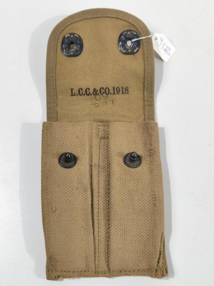 U.S. Army WWI, AEF Ammunition Pouch M1918 for .45 automatic pistol "L ...