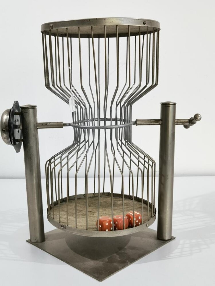 U.S. most likely 1930´s casino game dice cage 45cm high, 150,00