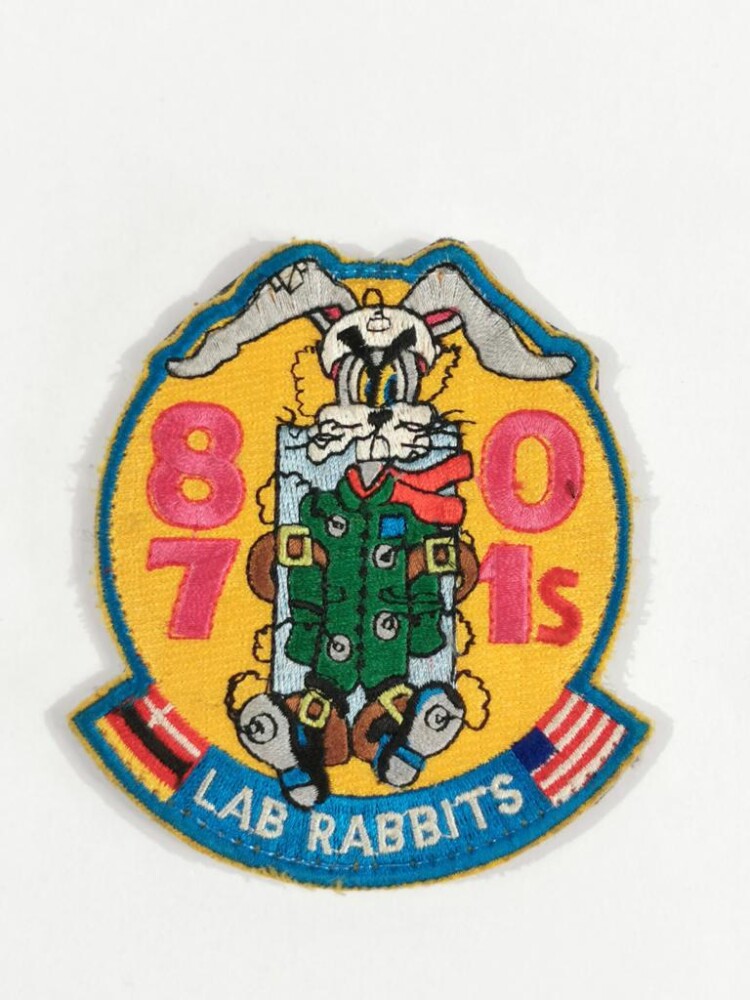 U.S. Air Force, Navigator Training Class "87-01s Lab Rabbits" patch,