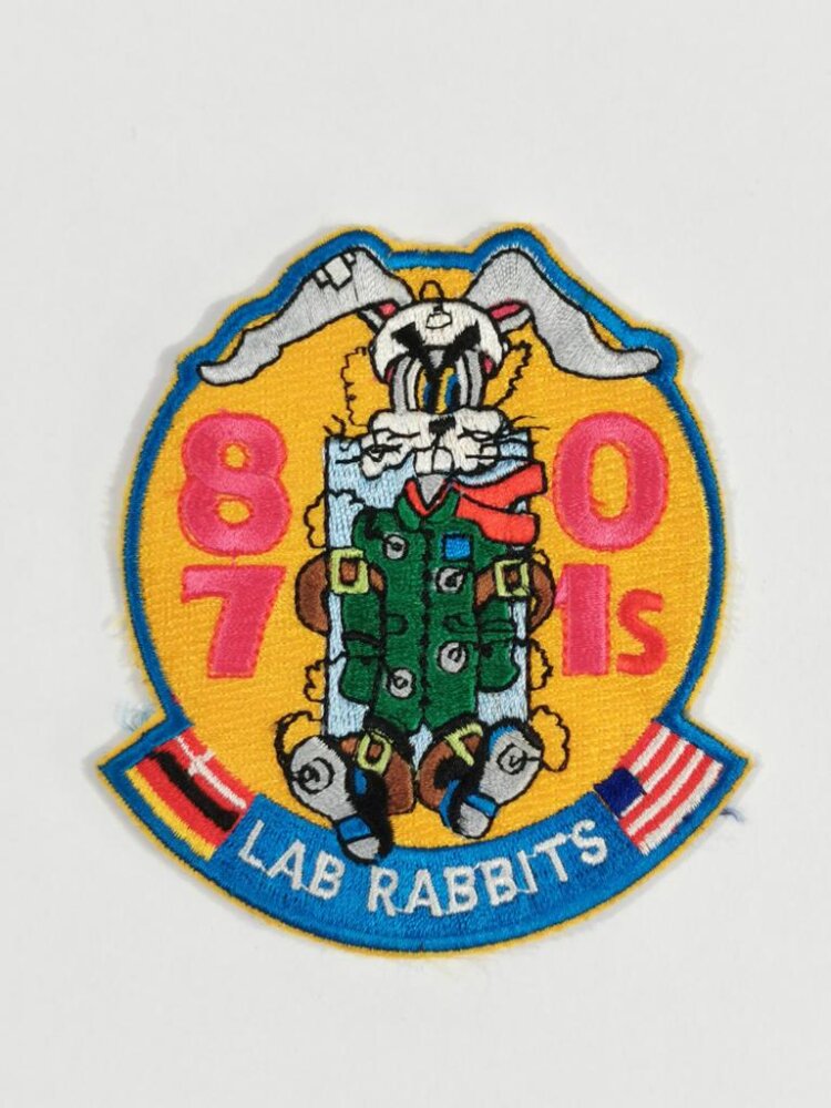 U.S. Air Force, Navigator Training Class "87-01s Lab Rabbits" patch,