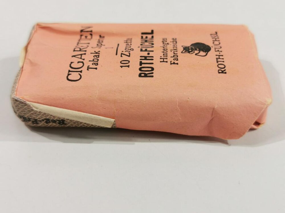 Pack "Roth Füchsel" Zigaretten Tabak, ungeöffnet, Steuerbanderole mit