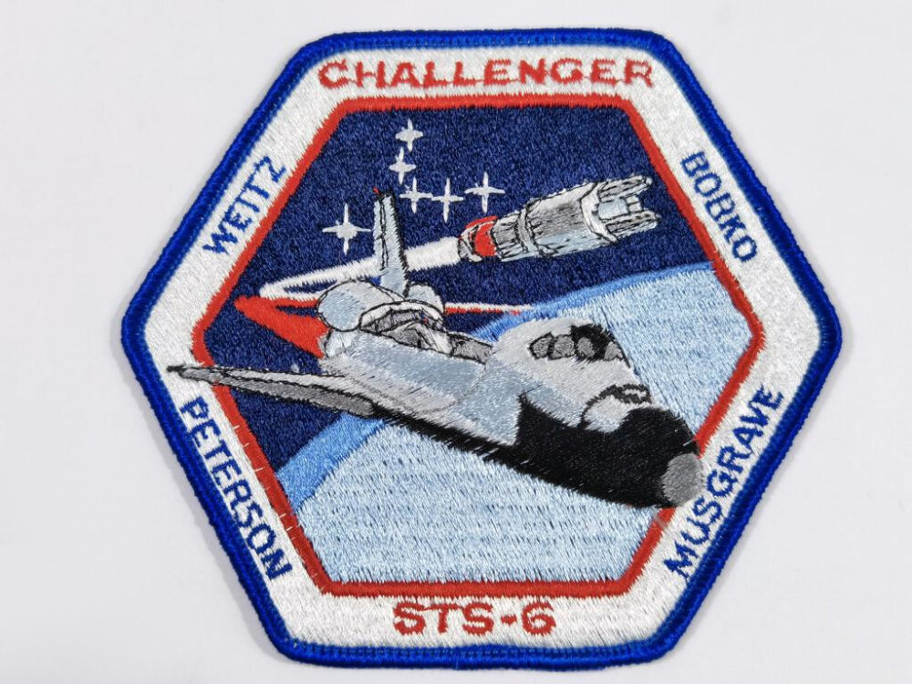 U.S. NASA, Patch, Space Shuttle Mission STS-6 Challenger OV-099, "Wei