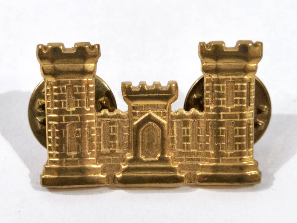 U.S. Army, Collar Insignia "Castle" Engineer, 15,00