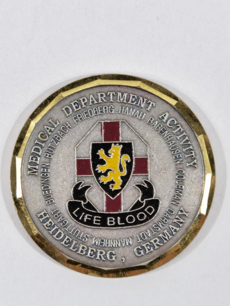 U.S. Army, Challenge Coin, "Medical Departement Activity - Life Blood ...