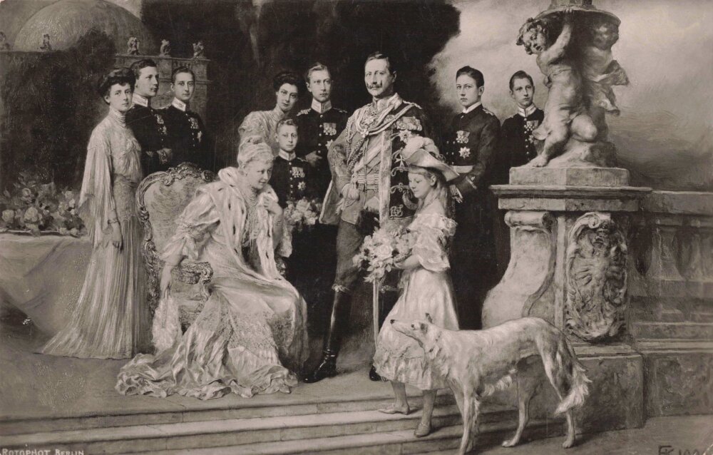 Ansichtskarte "Portrait Kaiser Wilhelm II Familie ", 9,00