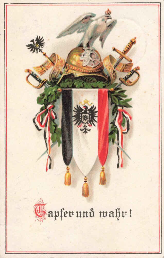 Ansichtskarte "Tapfer und wahr!", 20,00