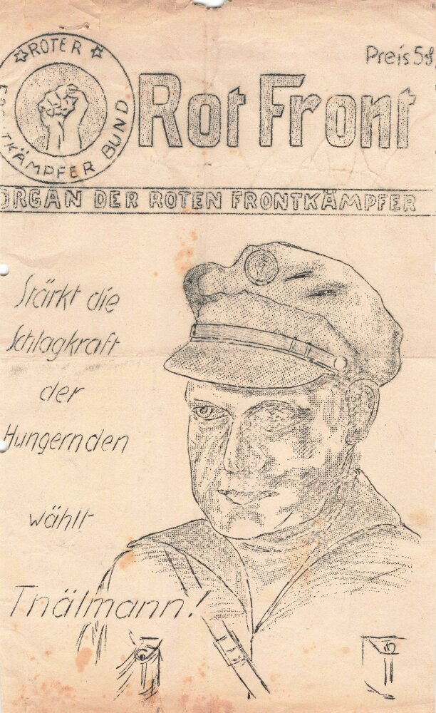 Rot Front/Roter Frontkämpfer Bund/KPD, Flugblatt "Thälmann", um 1932,