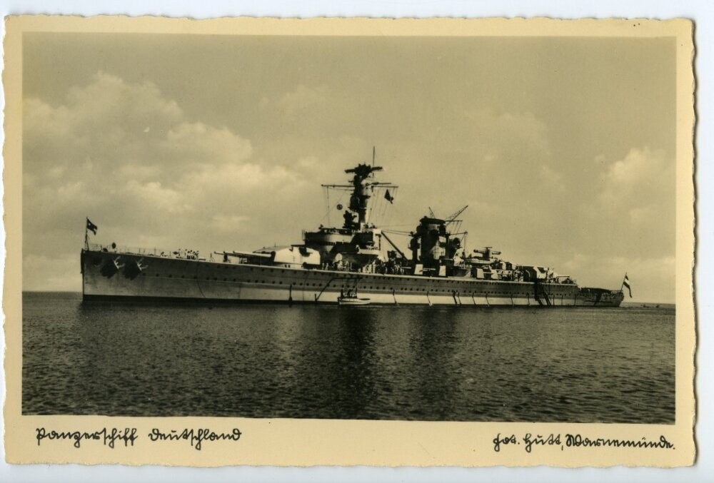 Ansichtskarte " Panzerschiff Deutschland ", 20,00
