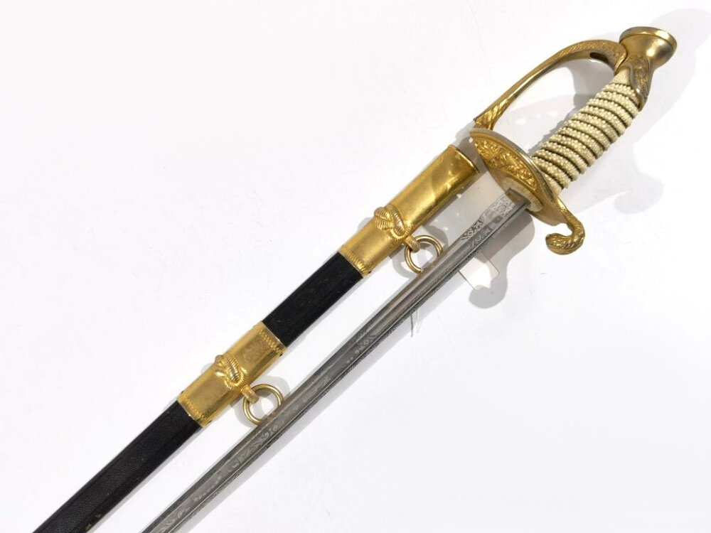 U.S. Navy ceremonial sword made by Toledo Spain, good condition, 250,
