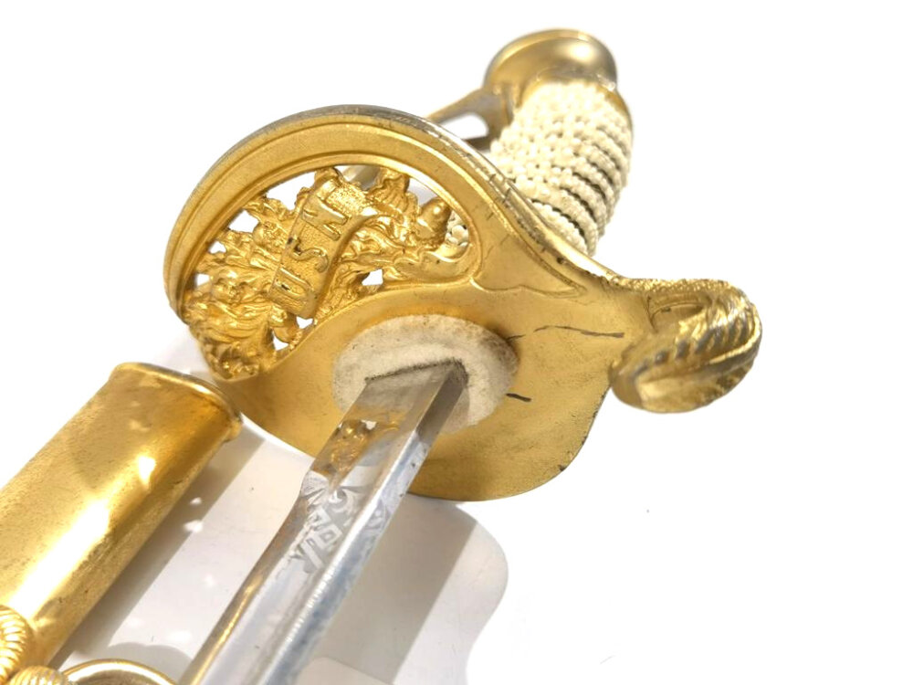 U.S. Navy ceremonial sword made by Toledo Spain, good condition, 250,