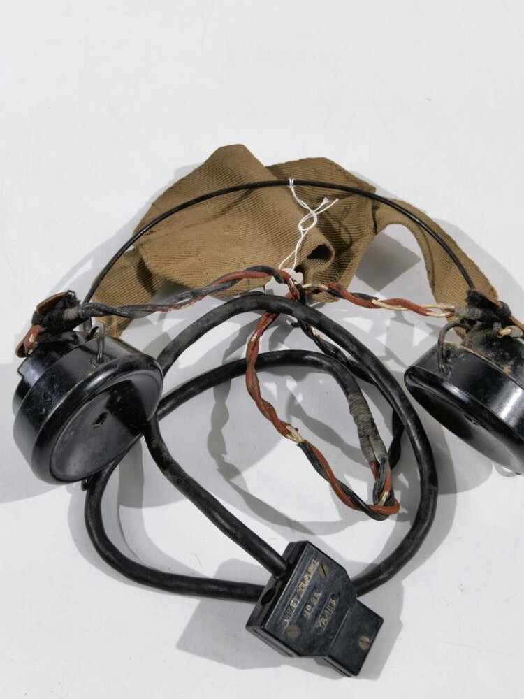 British WWII, Army Wireless Set Headset DLR No5, used, uncleaned, unt